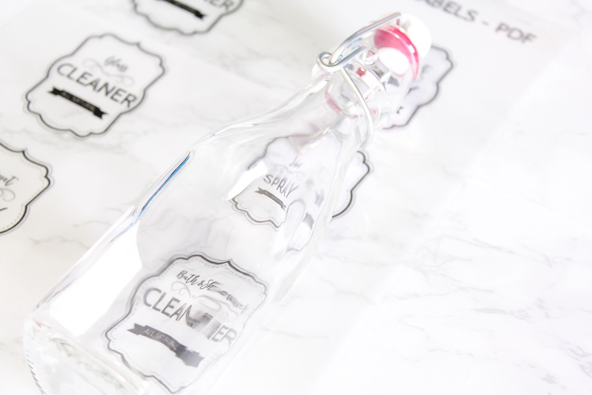 DIY Printable Label Sticker Paper - Cleaning Labels - Slay At Home Mother