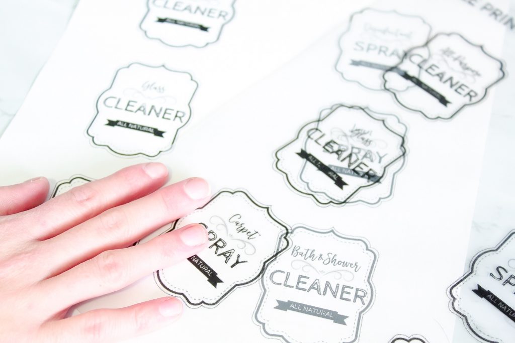 DIY Printable Label Sticker Paper - Cleaning Labels - Slay At Home Mother