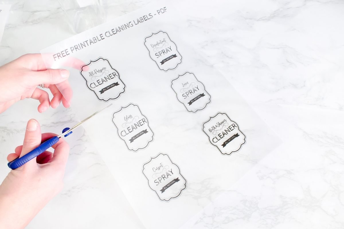 DIY Printable Label Sticker Paper - Cleaning Labels - Slay At Home Mother