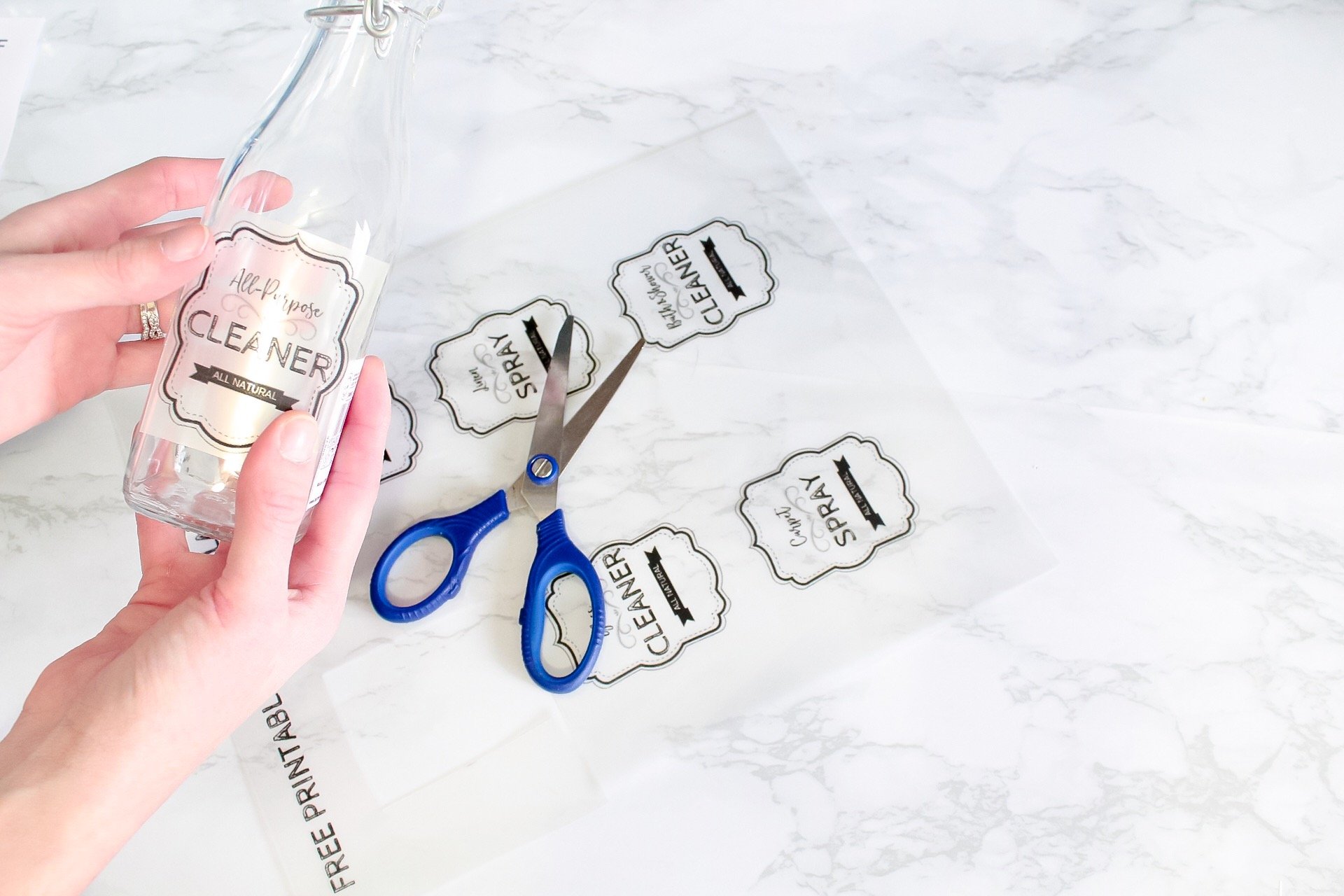 DIY Printable Label Sticker Paper - Cleaning Labels - Slay At Home Mother