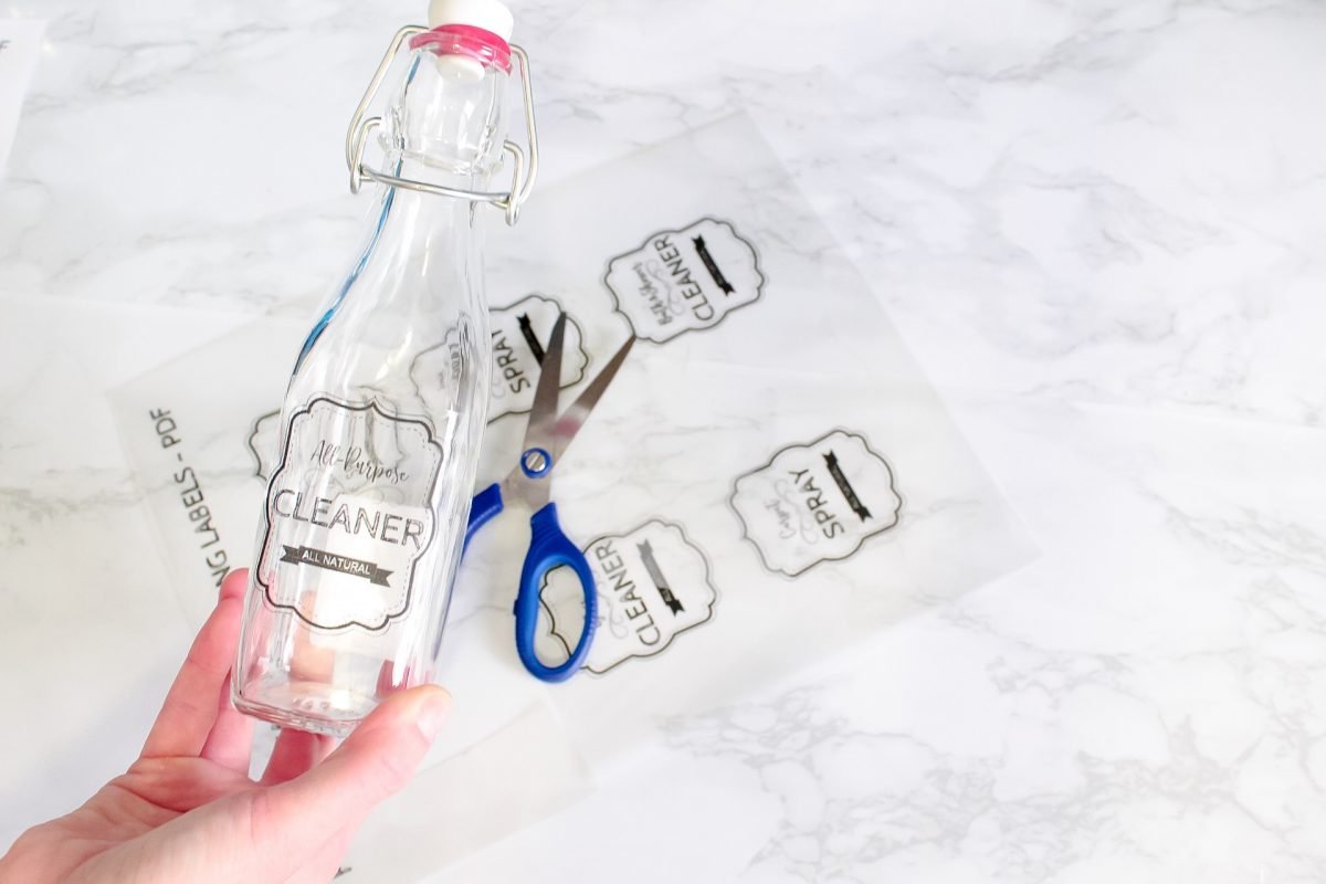 DIY Printable Label Sticker Paper - Cleaning Labels - Slay At Home Mother