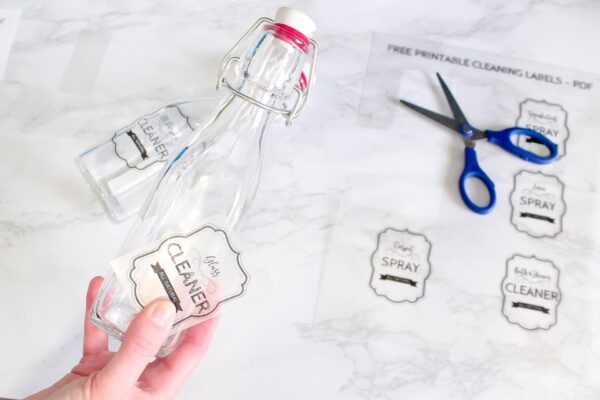DIY Printable Label Sticker Paper - Cleaning Labels - Slay At Home Mother