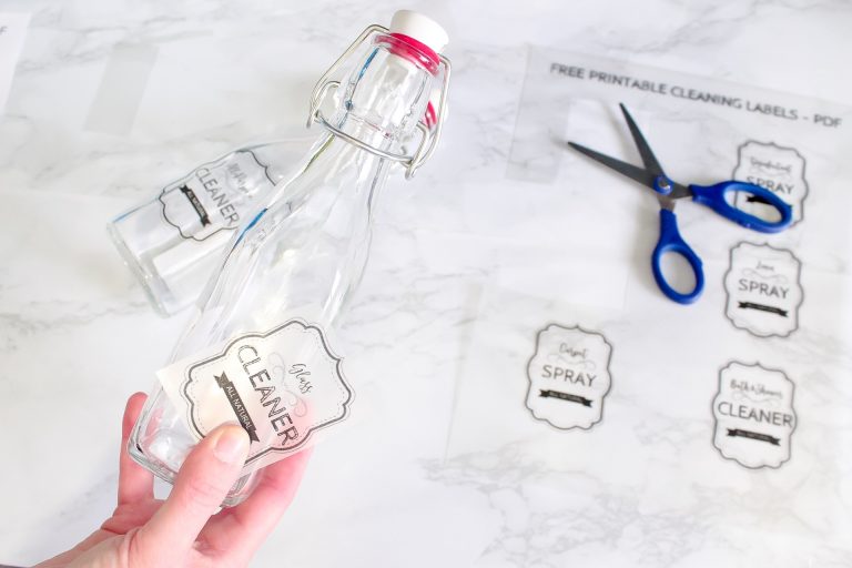 DIY Printable Label Sticker Paper - Cleaning Labels - Slay At Home Mother