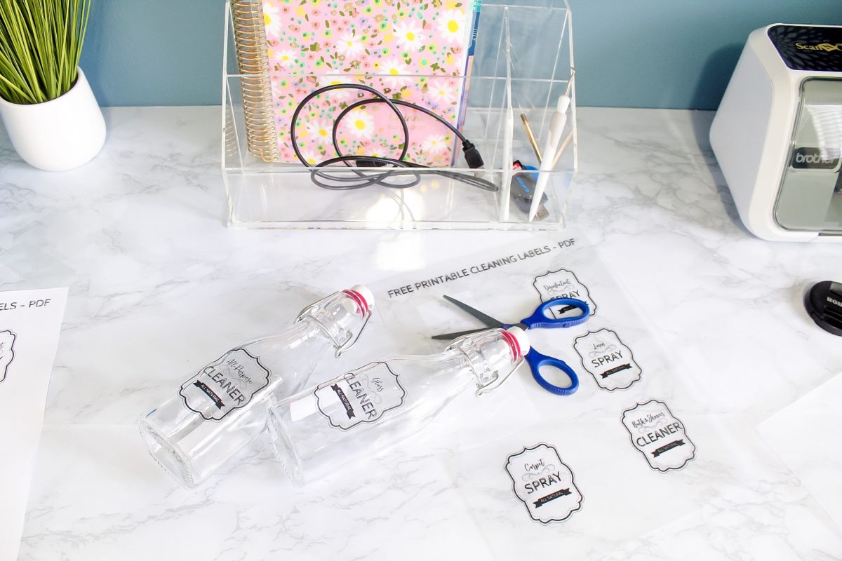 DIY Printable Label Sticker Paper - Cleaning Labels - Slay At Home Mother
