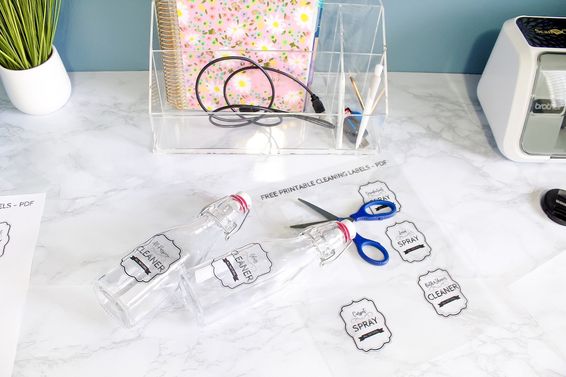 DIY Printable Label Sticker Paper - Cleaning Labels - Slay At Home Mother