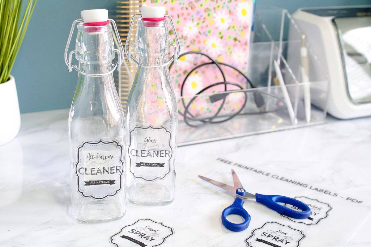 DIY Printable Label Sticker Paper - Cleaning Labels - Slay At Home Mother