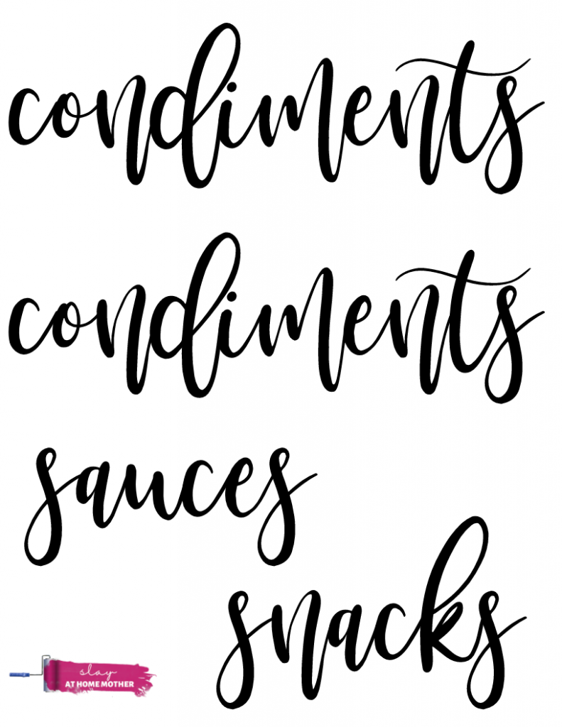 Free Printable Fridge Labels - Slay At Home Mother