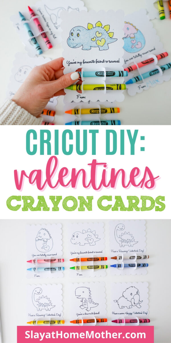 DIY Dino-Mite Valentine's Day Coloring Cards