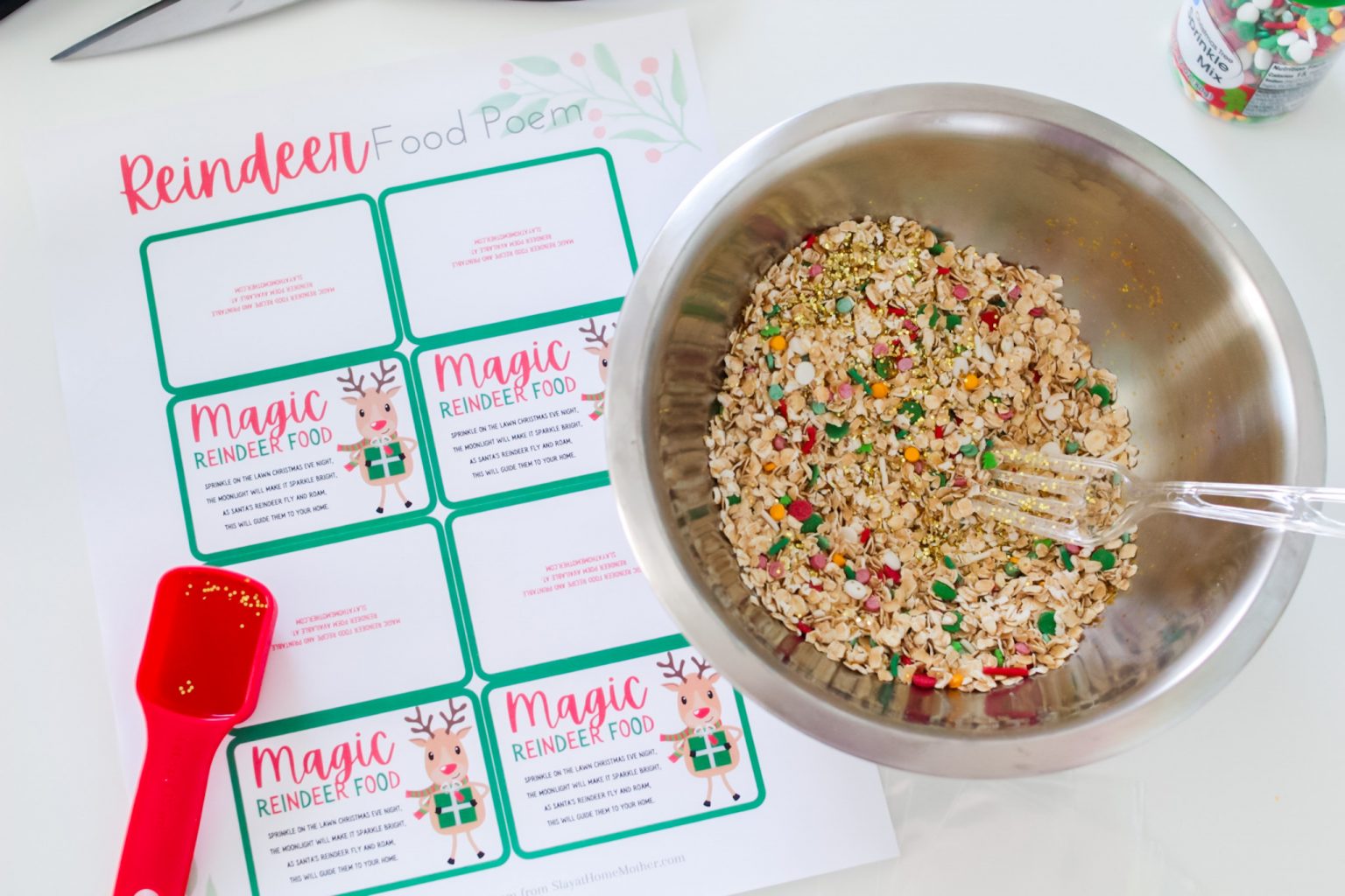 Reindeer Food Recipe And Printable Poem - Slay At Home Mother