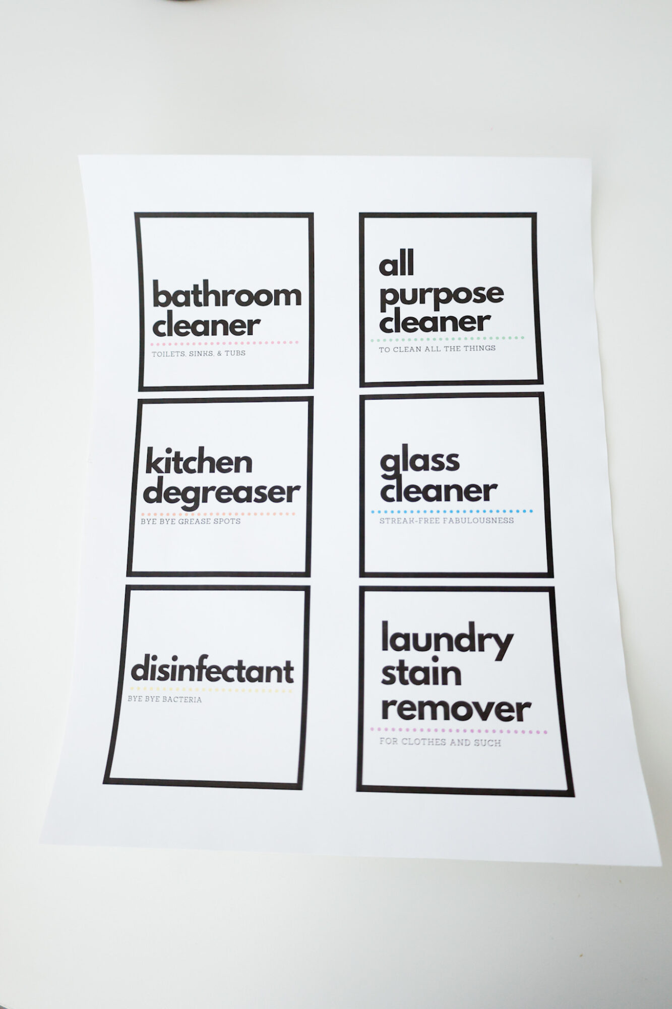 How To Make Printable Cleaning Labels Without A Cricut