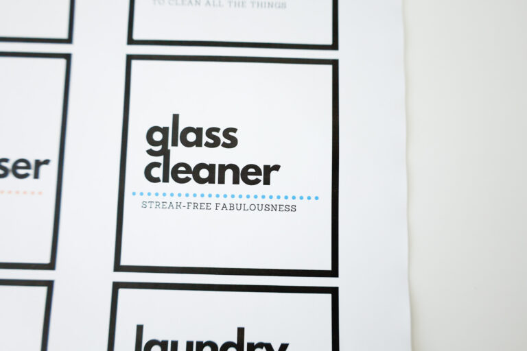 How To Make Printable Cleaning Labels Without A Cricut