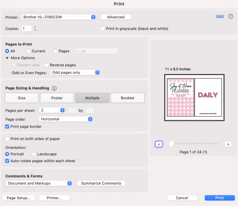 How To Print A5 Size On Letter Paper - With Screenshots!