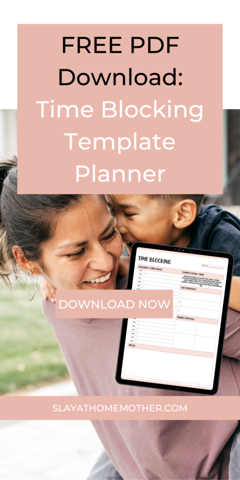 Free Time Blocking Template - Slay At Home Mother